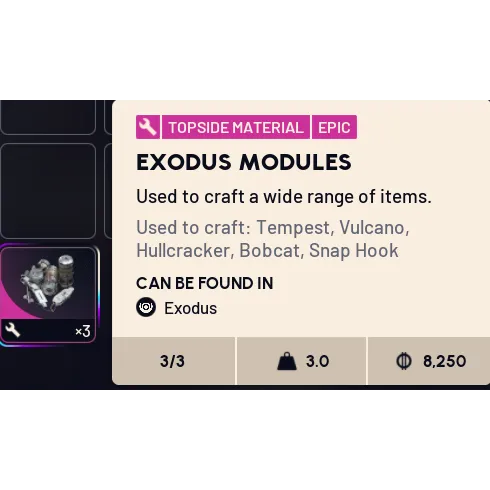 Exodus Modules x3 - ARC Raiders Game Item - Gameflip