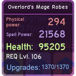Gear | overlord mage robes 21.5 - Roblox Game Items - Gameflip