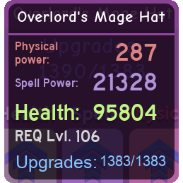 Gear | overlord mage hat 21.3k - Game Items - Gameflip