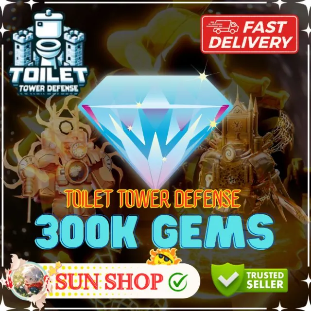 300k GEMS - TOILET TOWER DEFENSE - Toilet Tower Defense Game Item ...