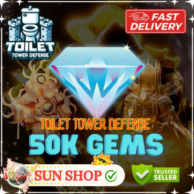 TTD GEMS - 50k - Toilet Tower Defense Game Item - Gameflip