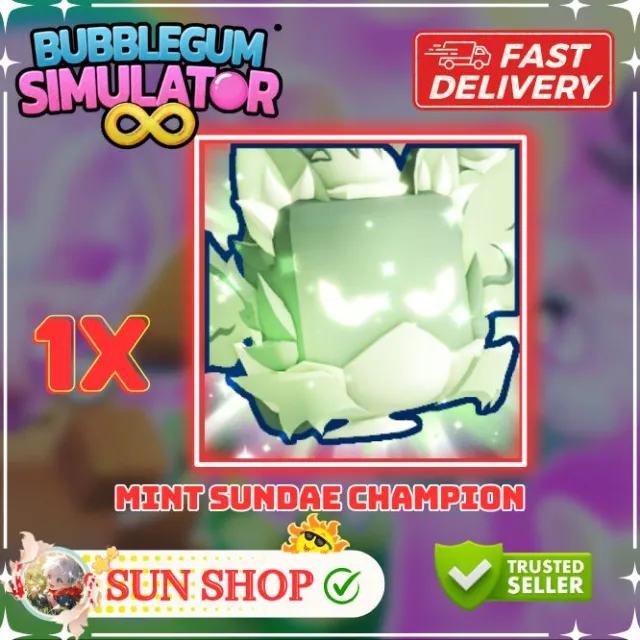 Mint Sundae Champion - Bubble Gum Simulator Game Item - Gameflip
