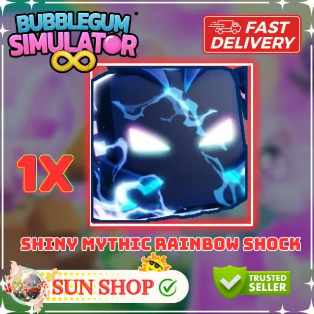 Shiny Mythic Rainbow Shock - Bubble Gum Simulator Game Item - Gameflip