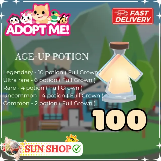 Age Up Potion x100 - Adopt Me Game Items - Gameflip