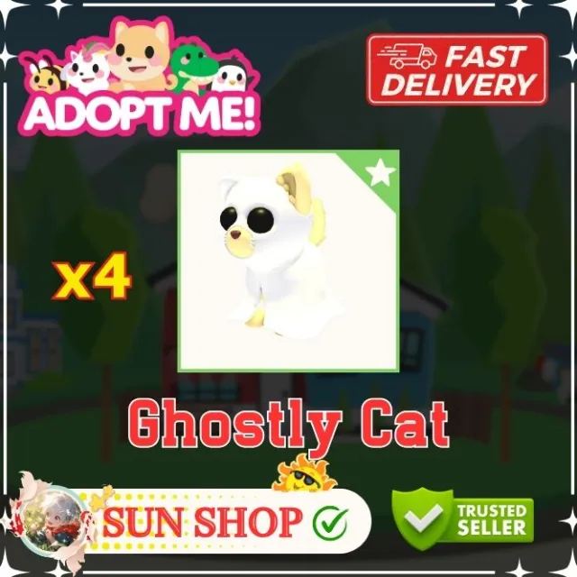 Ghostly Cat - Adopt Me Game Item - Gameflip