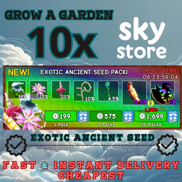 Exotic Ancient Seed pack - Grow a Garden Game Item - Gameflip