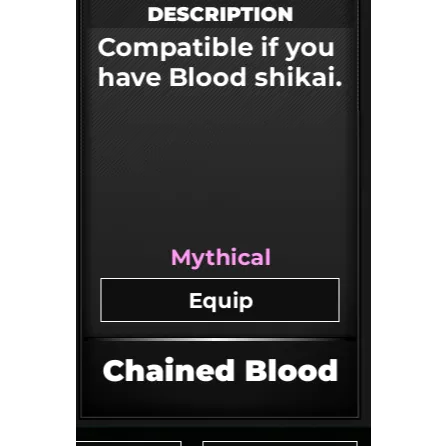 Chained Blood Type Soul - Type Soul Game Item - Gameflip