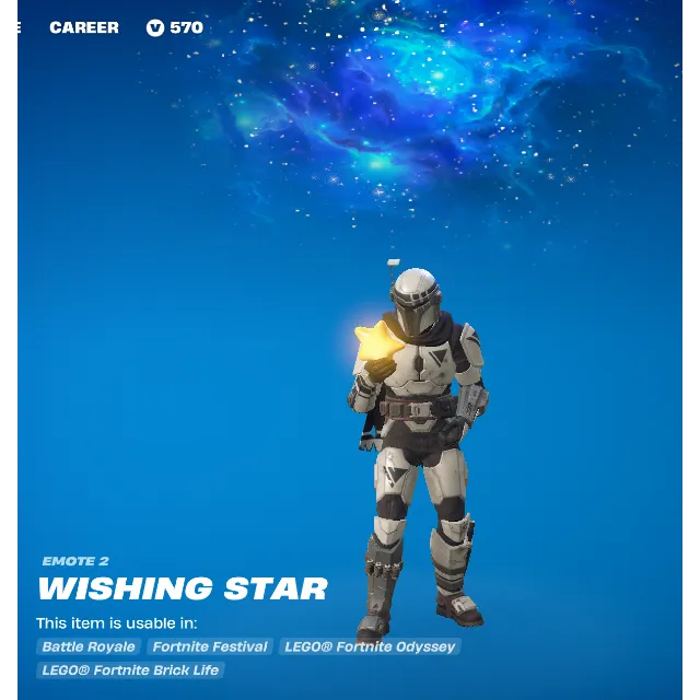 Fortnite Wishing Star emote Switch 2 Exclusive - Fortnite Game Item ...