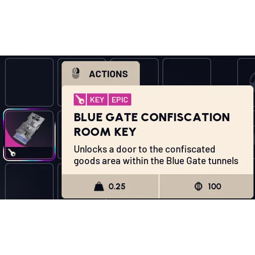 Blue Gate Confiscation Room Key - Arc Raiders - ARC Raiders Game Item ...