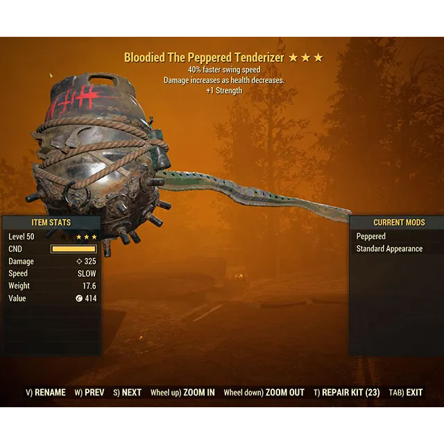 Bloodied The Tenderizer SS/Strength - Fallout 76 Game Item - Gameflip