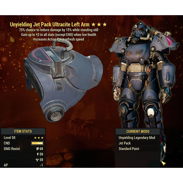 Unyielding/AP/Sentinel Ultracite PA - Fallout 76 Game Item - Gameflip