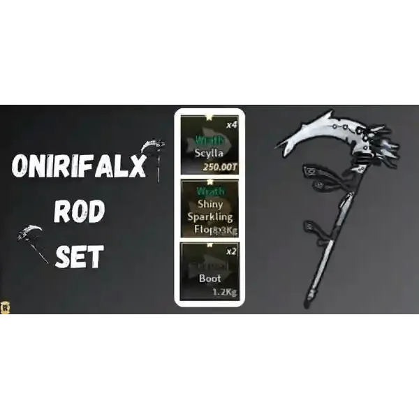 ONIRIFALX ROD SET (WRATH SCYLLA, CHARRED BOOTS, SHINY SPARKLING WRATH ...