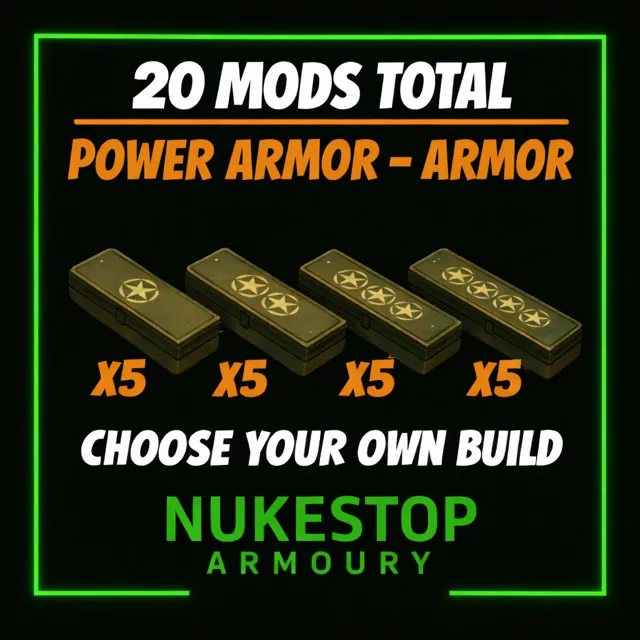 Armor Mods Choose Your Own Build - Fallout 76 Game Item - Gameflip