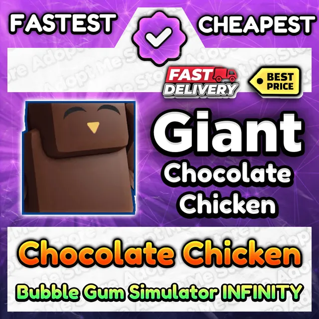 Giant Chocolate Chicken BGSI - Bubble Gum Simulator INFINITY Game Item ...