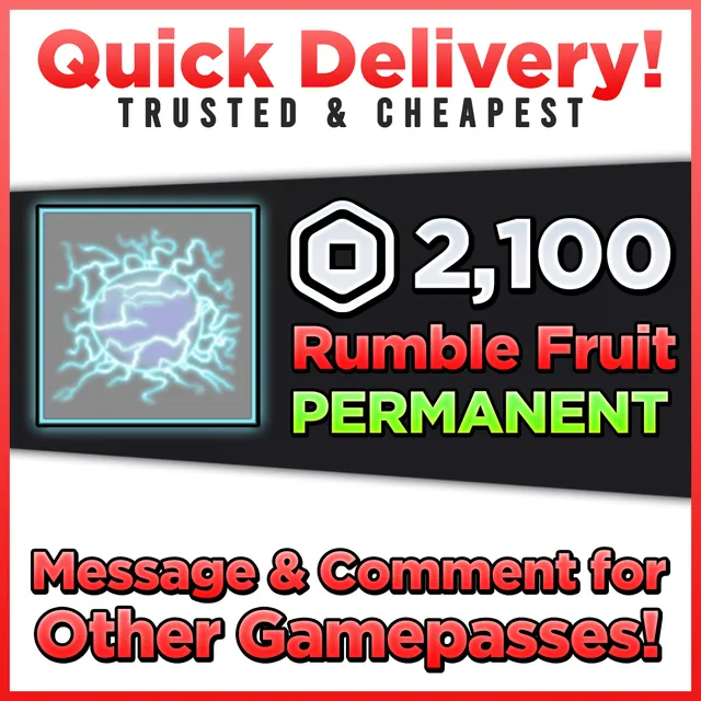 Rumble Fruit - Roblox Game Items - Gameflip