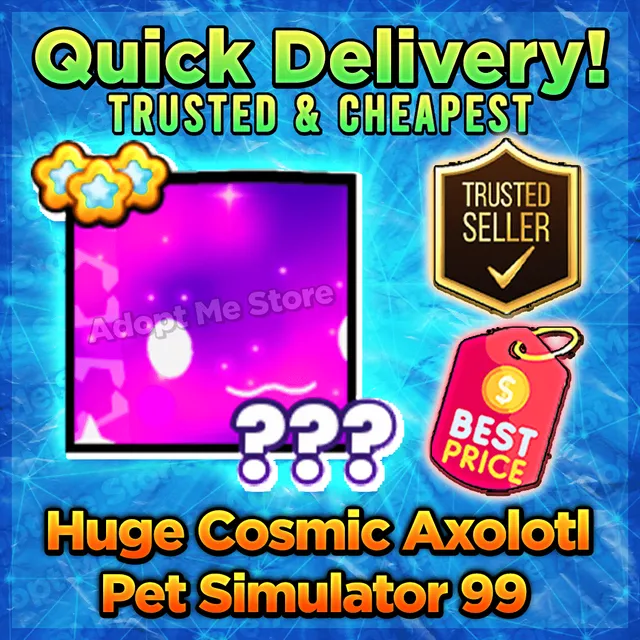PS99 Huge Cosmic Axolotl - Roblox Game Items - Gameflip