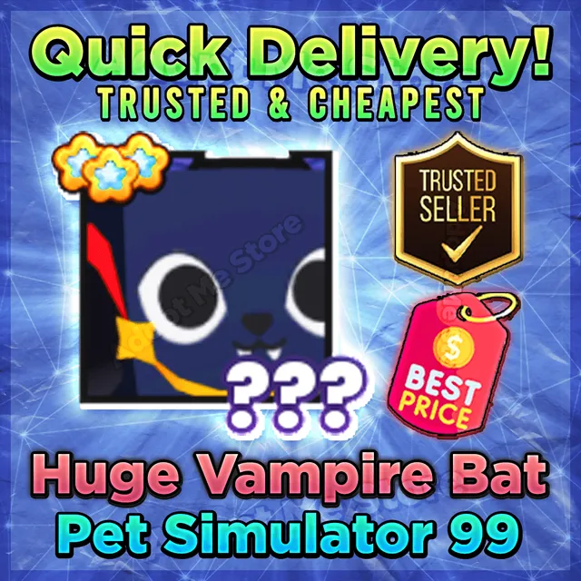 Pet Simulator 99 Huge Vampire Bat - Roblox Game Items - Gameflip