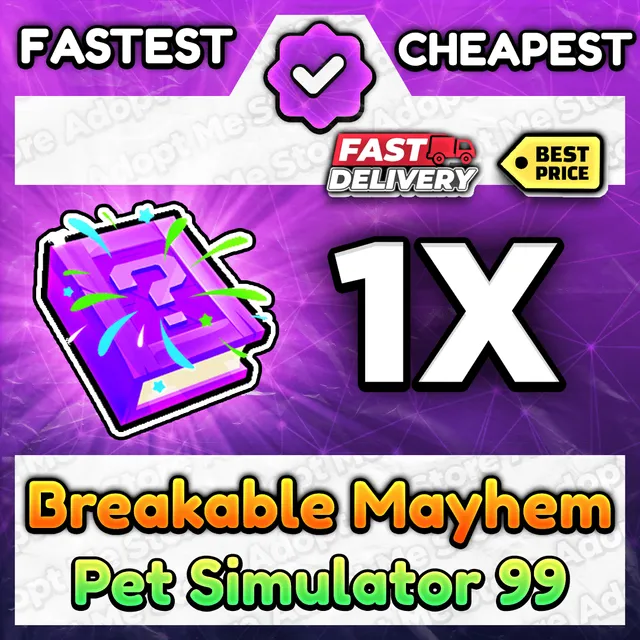 Breakable Mayhem - Pet Simulator 99 Game Items - Gameflip
