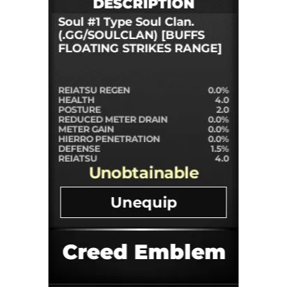 Creed Emblem - Typesoul - Type Soul Game Item - Gameflip