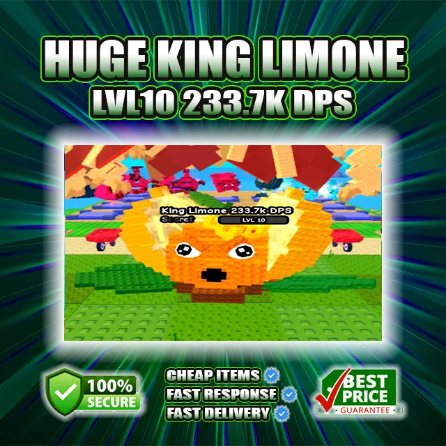 LVL10 233.7K DPS HUGE KING LIMONE - Plants vs Brainrots Game Item ...