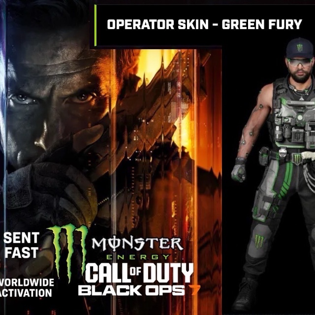 Call of Duty Black Ops 7 CoD BO7 Green Fury Monster Energy Operator ...