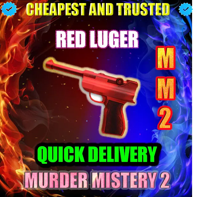 MM2 RED LUGER - Murder Mystery 2 Game Item - Gameflip