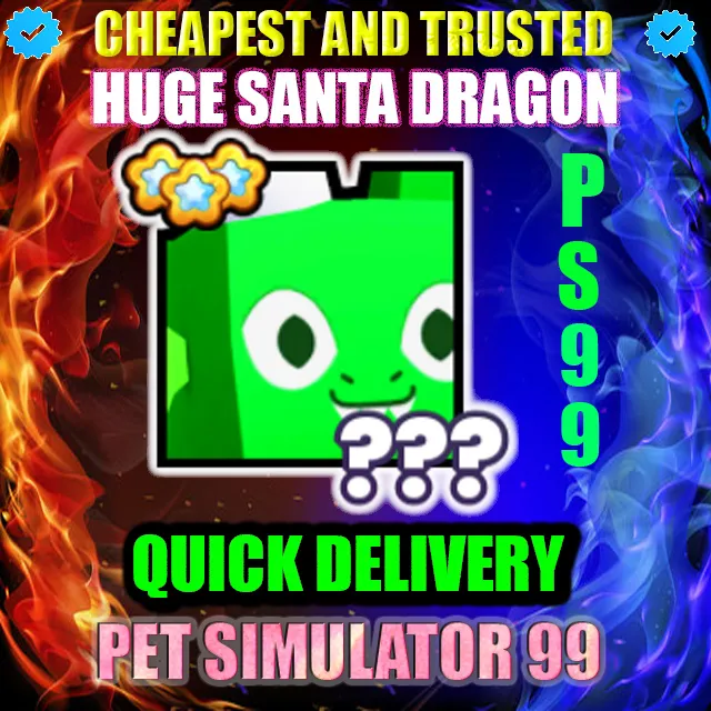 HUGE SANTA DRAGON - Pet Simulator 99 Game Items - Gameflip