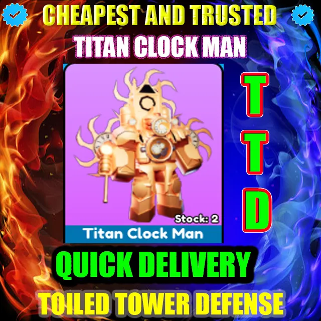TITAN CLOCK MAN - Toilet Tower Defense Game Item - Gameflip