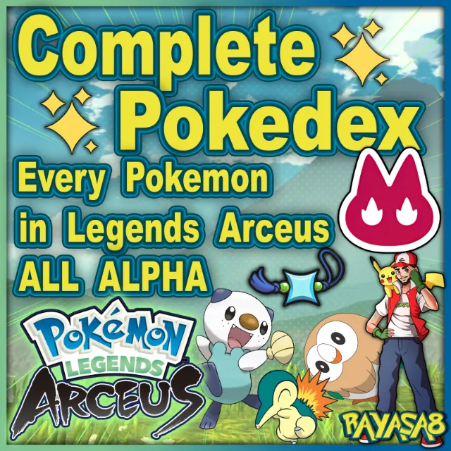 COMPLETE Pokedex Pokemon Home Legends Arceus Alpha 6iv Shiny Non Shiny - Pokemon Legends: Arceus ...