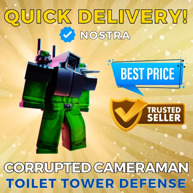 Corrupted Cameraman - Toilet Tower Defense Game Items - Gameflip