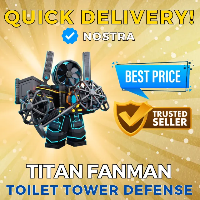 Titan Fanman - Toilet Tower Defense Game Item - Gameflip
