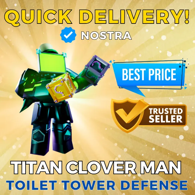 Titan Clover Man - Toilet Tower Defense Game Items - Gameflip