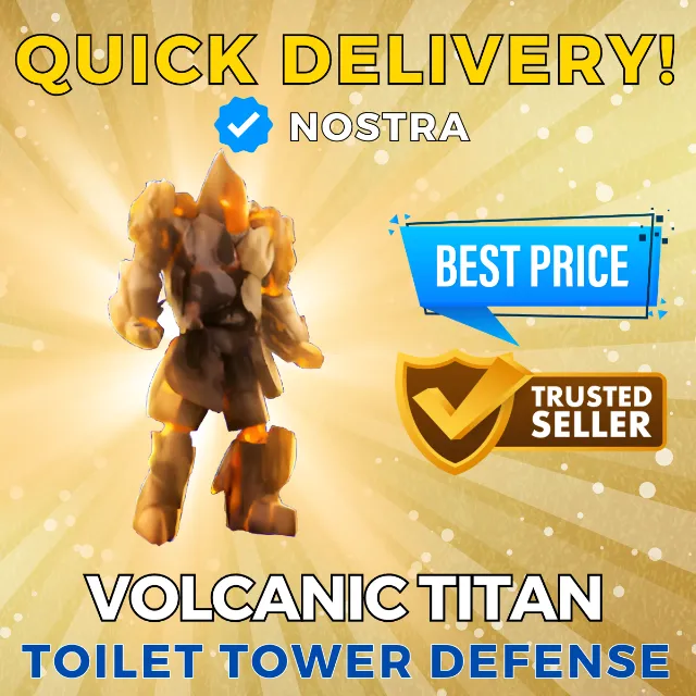 Volcanic Titan - Toilet Tower Defense Game Items - Gameflip