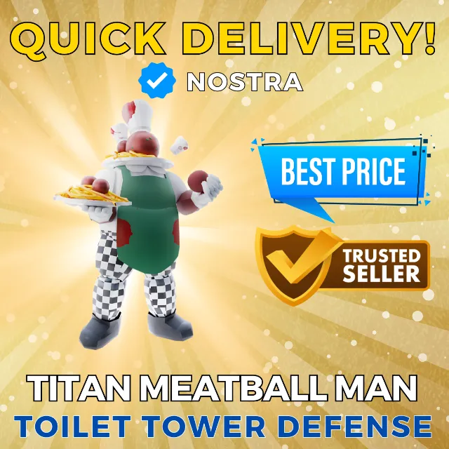 Titan Meatball Man - Toilet Tower Defense Game Items - Gameflip