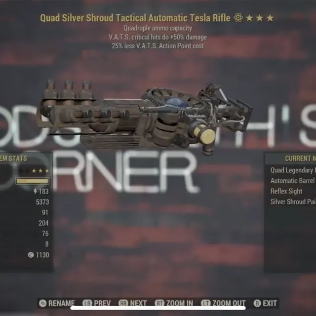 Weapon | Q5025 Tesla - Fallout 76 Game Items - Gameflip
