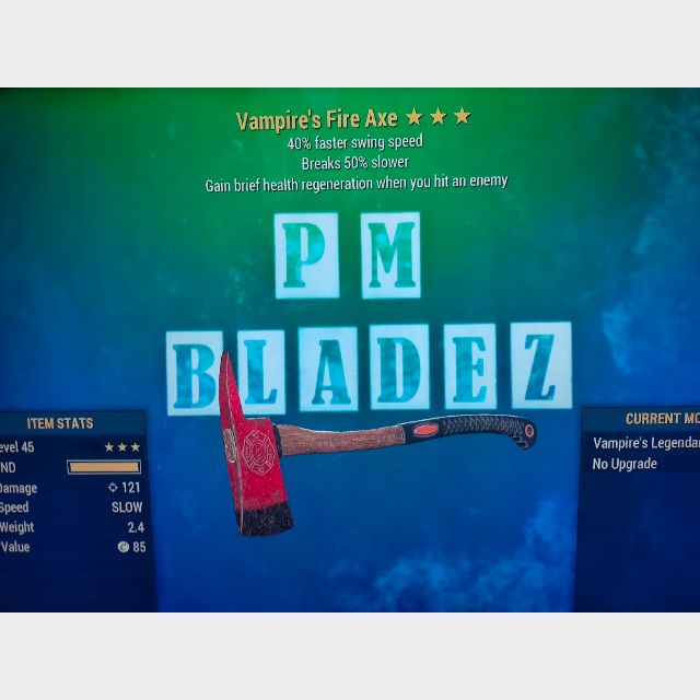 Weapon | V FSS B50S Fire Axe - Game Items - Gameflip