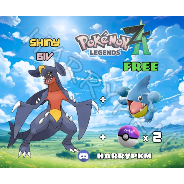 COMBO SHINY COMPETITIVE GARCHOMP AND SHINY GIBLE ALPHA 6IV⭐POKEMON ...