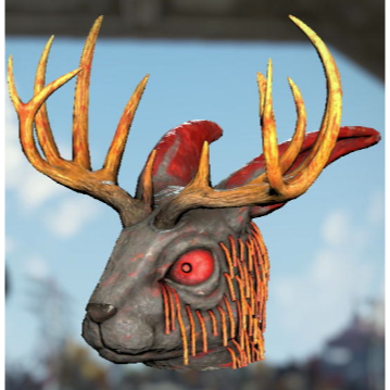 GLOWING JACKALOPE MASK - Fallout 76 Game Item - Gameflip