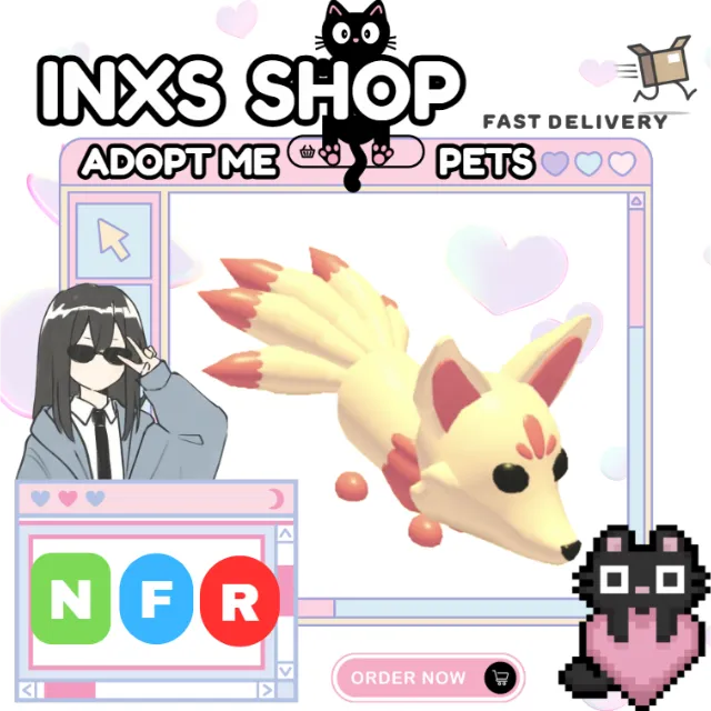 NFR KITSUNE - Adopt Me Game Item - Gameflip