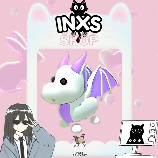 LAVENDER DRAGON - Adopt Me Game Item - Gameflip
