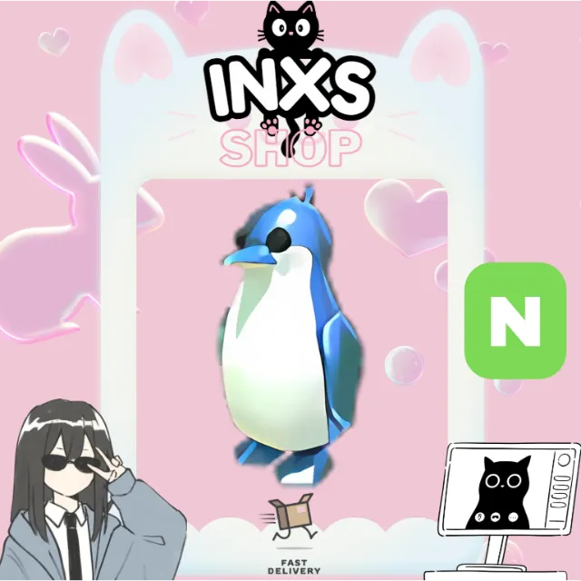 NEON DIAMOND KING PENGUIN - Adopt Me Game Item - Gameflip