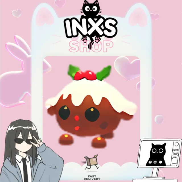 CHRISTMAS PUDDING PUP - Adopt Me Game Item - Gameflip