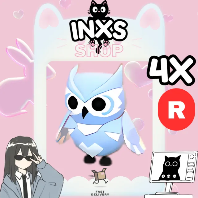 R SNOW OWL 4X - Adopt Me Game Items - Gameflip
