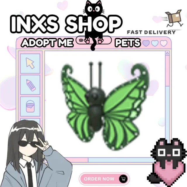 GREEN BUTTERFLY - Adopt Me Game Item - Gameflip