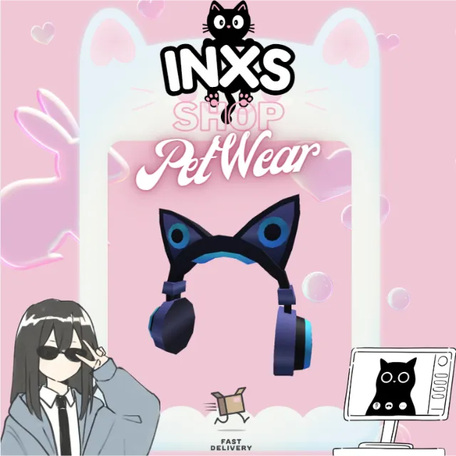 BLUE CAT EAR HEADPHONES - Adopt Me Game Item - Gameflip