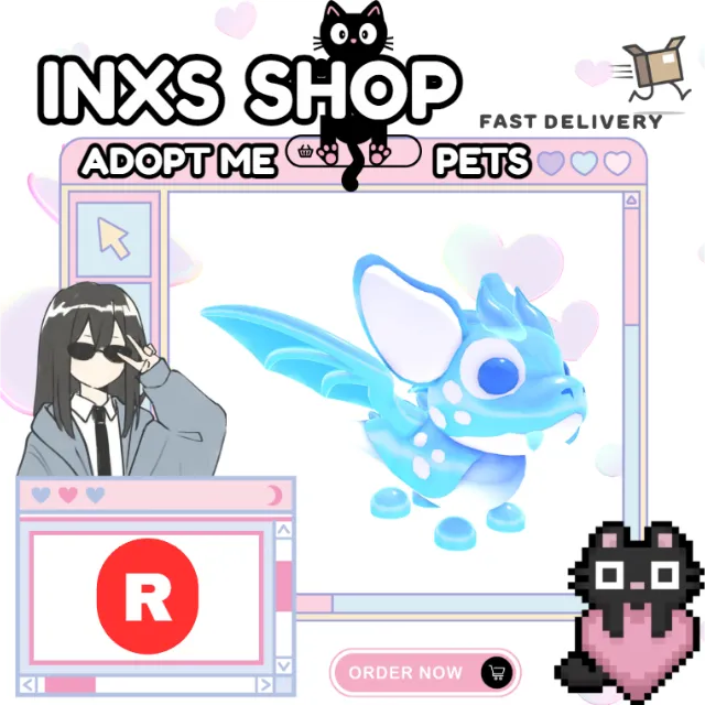 R ARCTIC DUSK DRAGON - Adopt Me Game Item - Gameflip