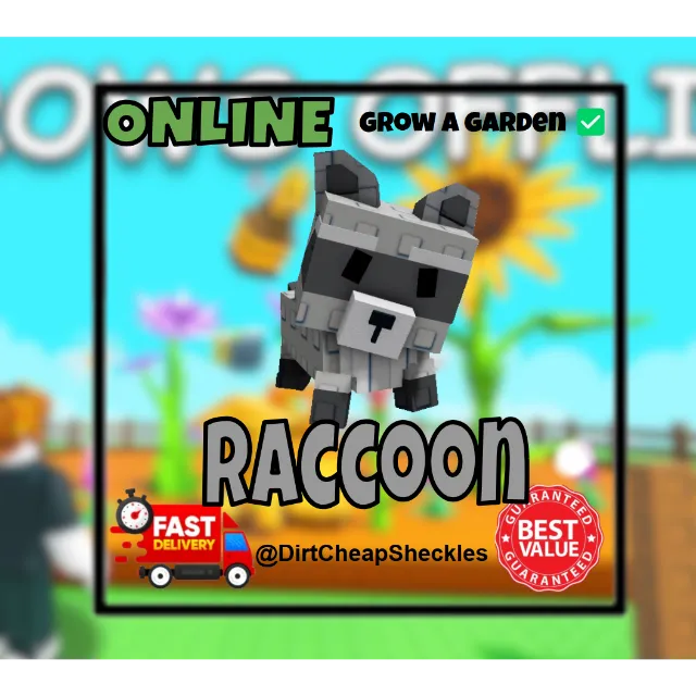Raccoon - Grow A Garden - Grow a Garden Game Item - Gameflip