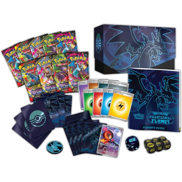 Pokémon TCG: Mega Evolution Phantasmal Flames Elite Trainer Box 9 ...
