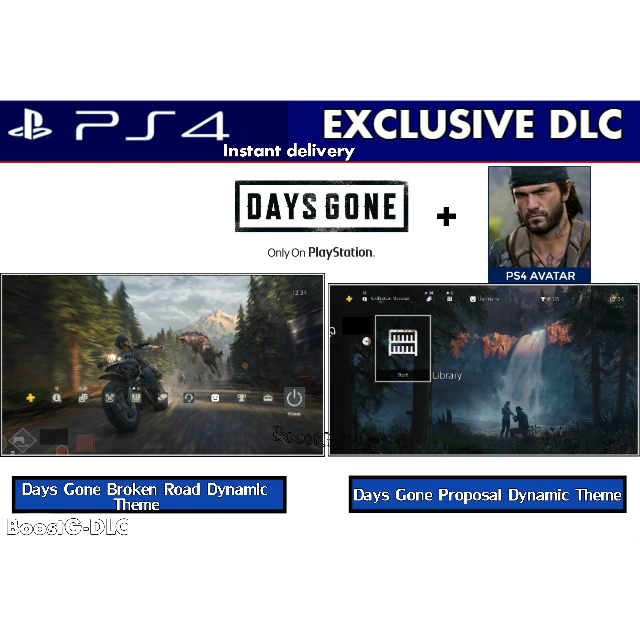 Days Gone | PS4 DLC |2 Dynamic Theme |Avatar Pack - PS4 US Instant ...