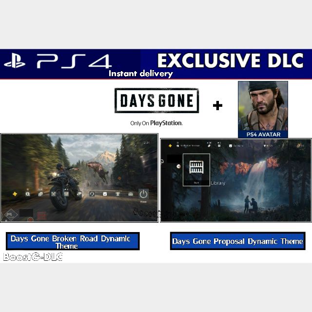 Days Gone | PS4 DLC |2 Dynamic Theme |Avatar Pack - PS4 US Instant ...